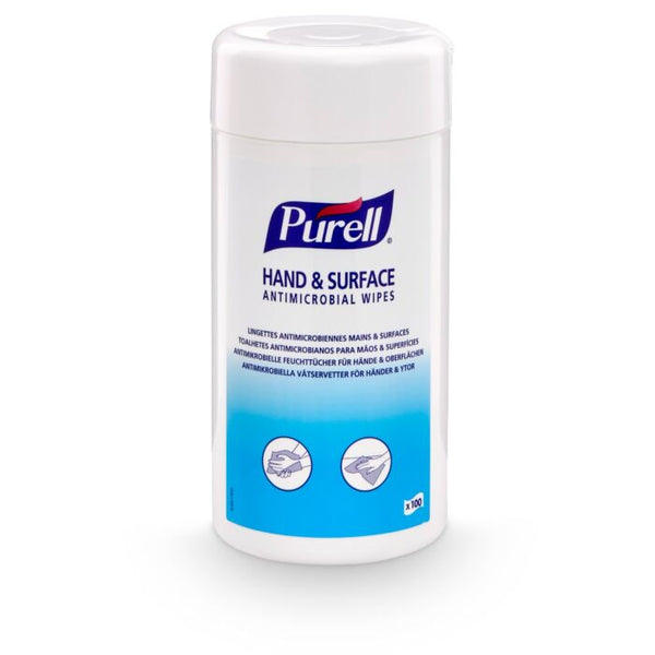 PURELL Hand & Surface Antimicrobial Wipes - Canister - 100 (case of 12 ...